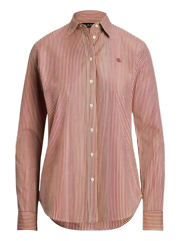 Ralph Lauren Logo-detail Stripe-pattern Shirt - Red