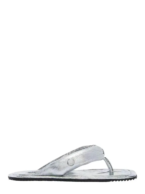 Attico Padded Thong Slippers - Silver