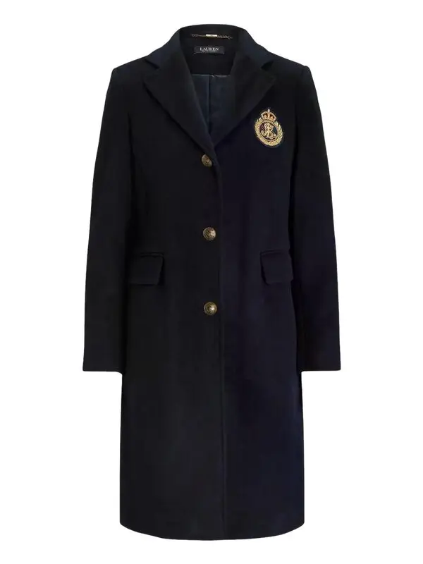 Ralph Lauren Belted Embellished-detail Coat - Blue