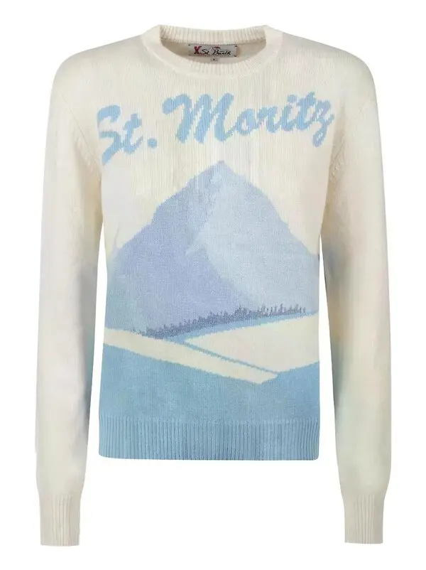 MC2 SAINT BARTH Graphic Print Sweater - White