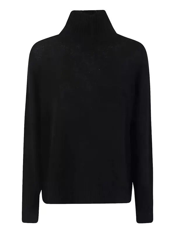 ALLUDE High-neck Sweater - Black