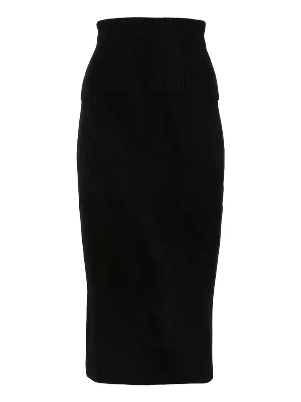 IRO PARIS Christy Ribbed Midi Skirt - Black