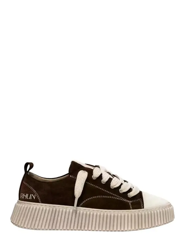 RHUN Suede Lace-up Sneakers - Brown