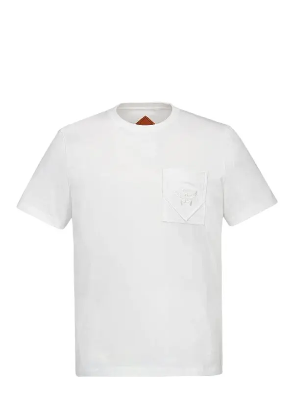 Mcm Essential Logo-pocket T-shirt - White