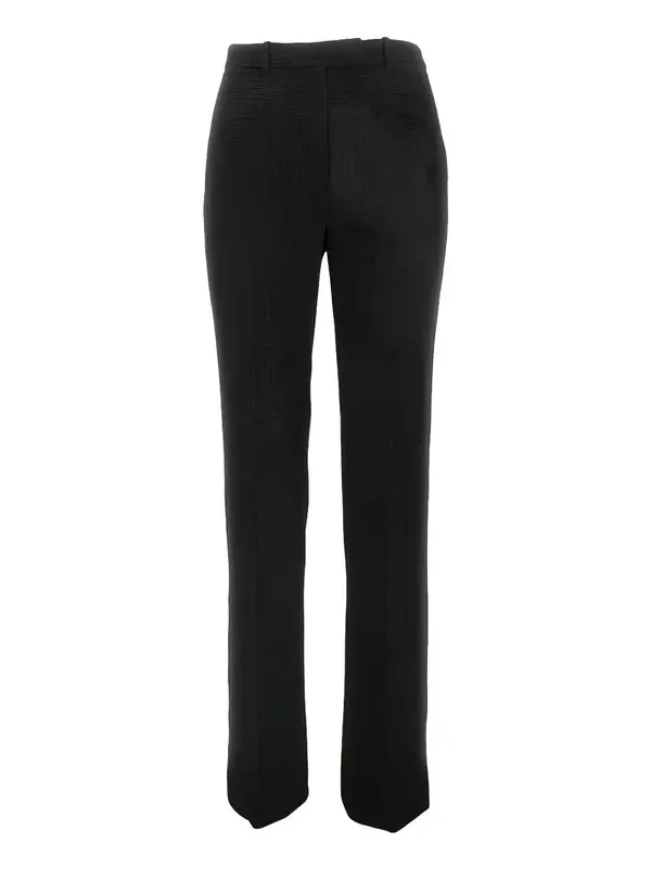 Emporio Armani Textured Trousers - Black