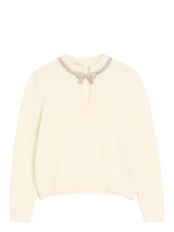 Valentino Garavani Embroidered Wool Jumper - Ivory