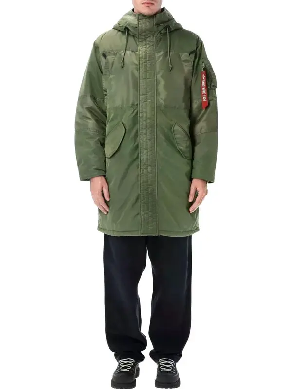 Alpha Industries Studio Field Parka Coat - Green