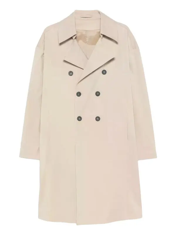 Imperial Double-breasted Coat - Neutrals