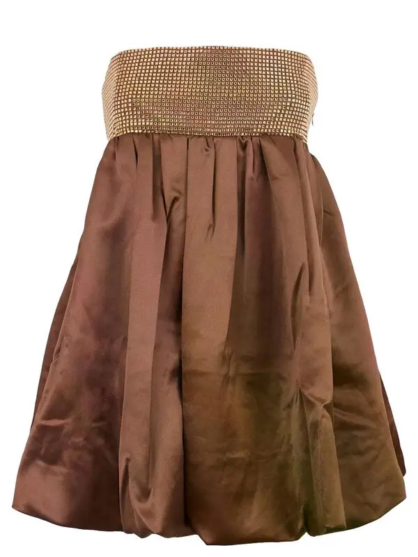 Retrofete Delfina Beaded Mini Dress - Brown