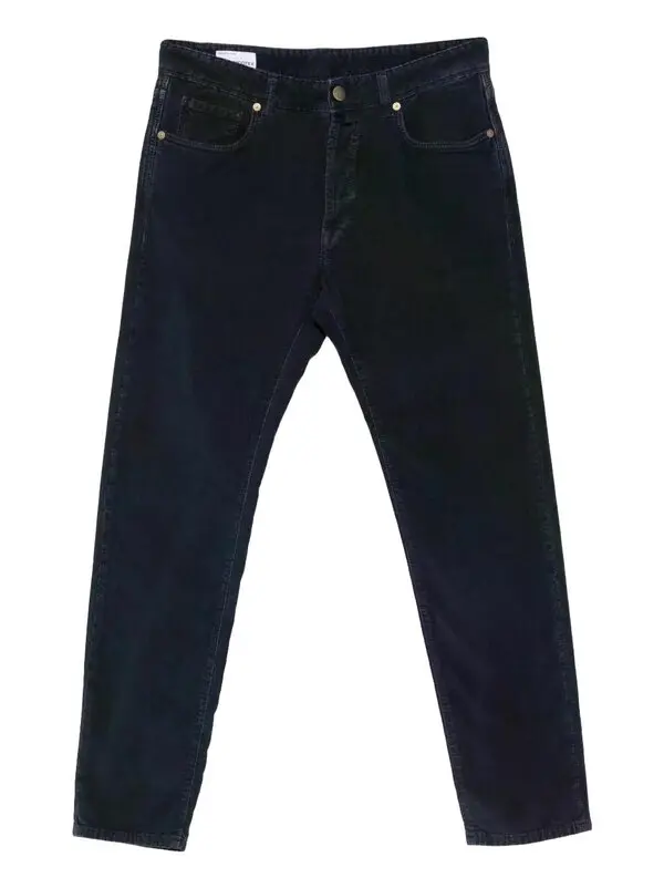 Incotex Logo Patch Trousers - Blue