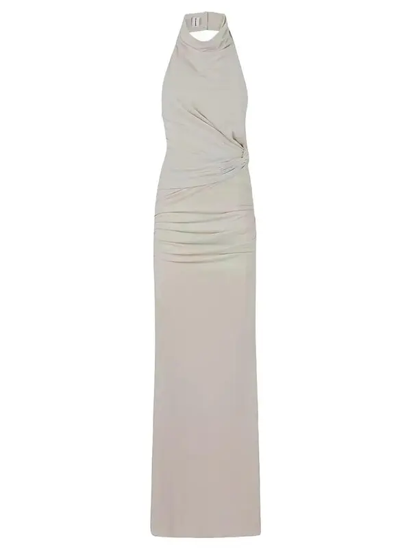 Andamane Halterneck Maxi Dress - Neutrals