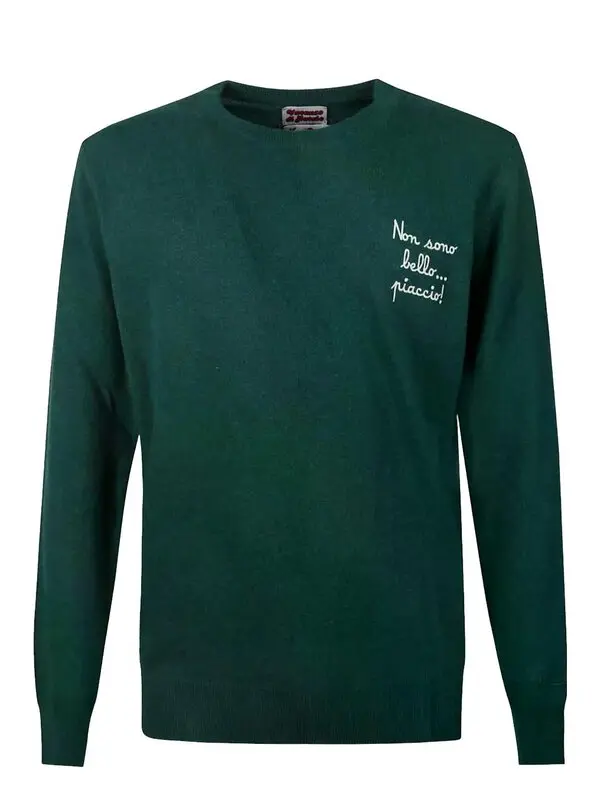 MC2 SAINT BARTH Ribbed Embroidery Sweatshirt - Green