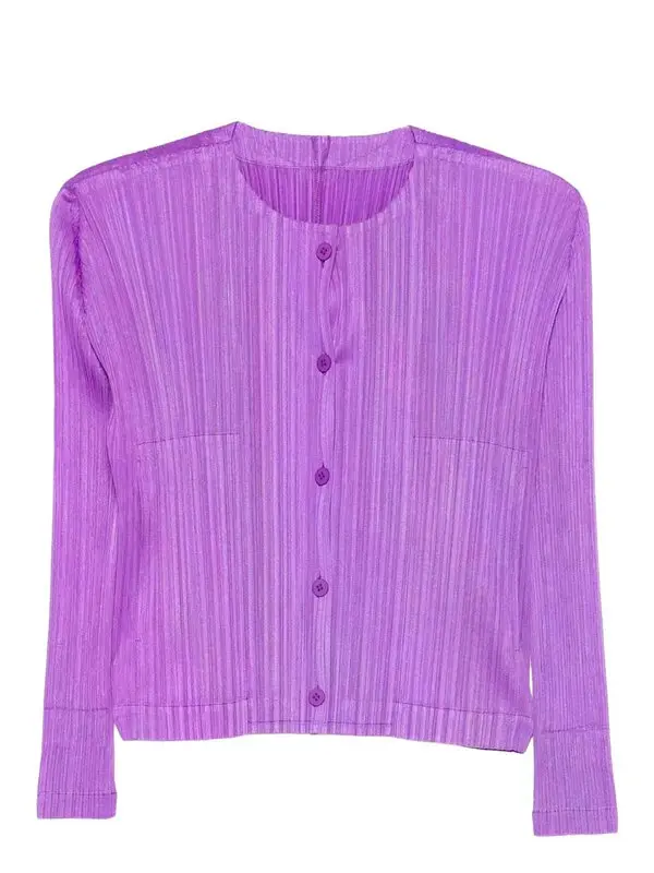Issey Miyake Button-fastening Cardigan - Purple
