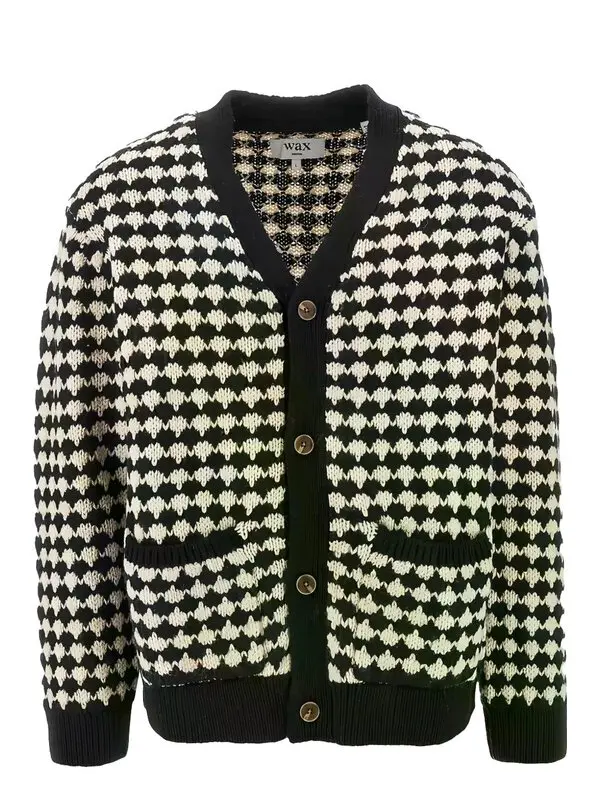 WAX LONDON Patterned Pocket Cardigan - Black