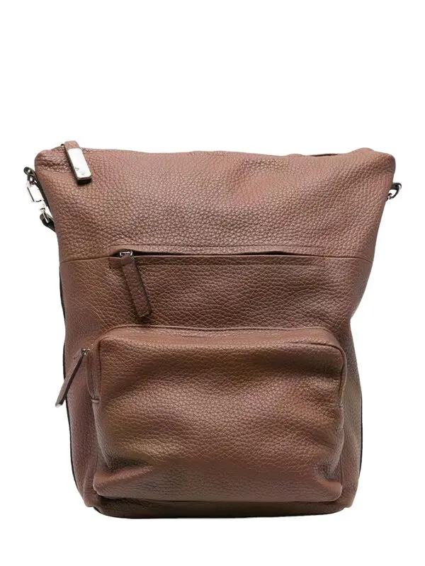 HAGS Zip-fastening Leather Backpack - Brown