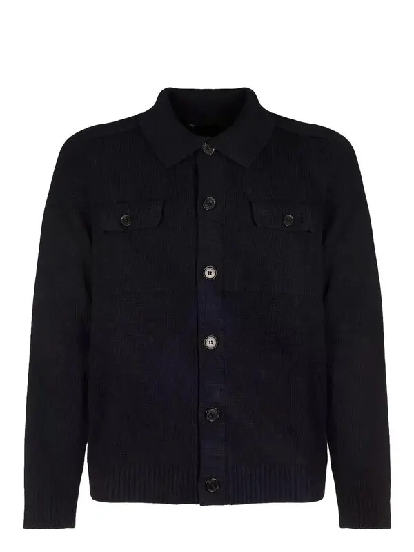 ROBERTO COLLINA Buttoned Pocket Shirt Jacket - Blue