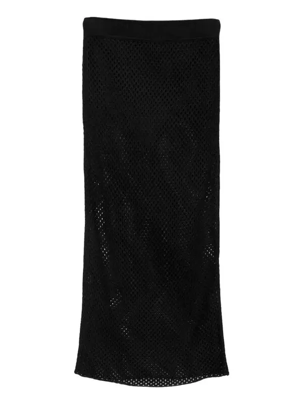 Simkhai Crochet-effect Midi Skirt - Black