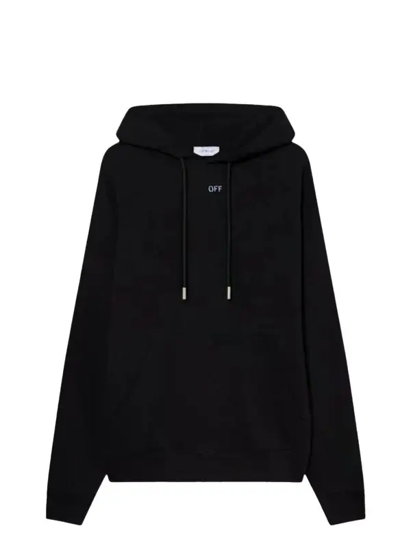 Off-White Stencil Arrow Graphic Hoodie - Black