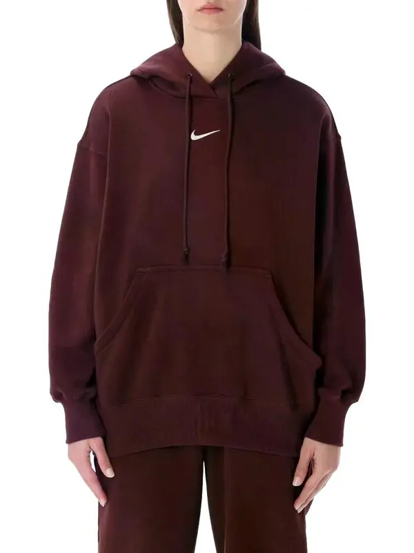 Nike Logo-embroidered Hoodie - Red