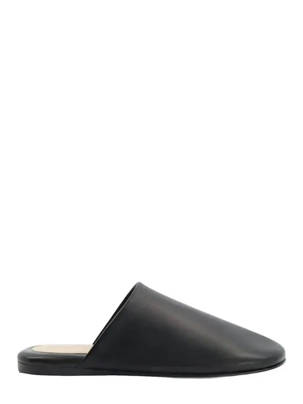 Carven Leather Flat Mules - Black
