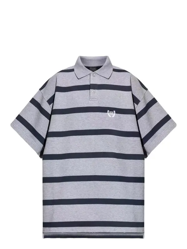 Balenciaga Logo Polo Shirt - Grey