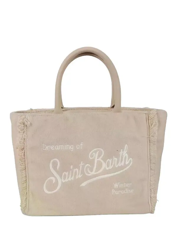 MC2 SAINT BARTH Colette Fringed Bag - Neutrals