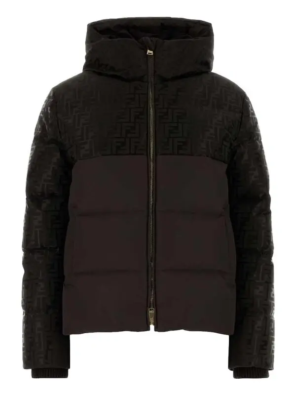 Fendi Quilted Down Jacket - Brown