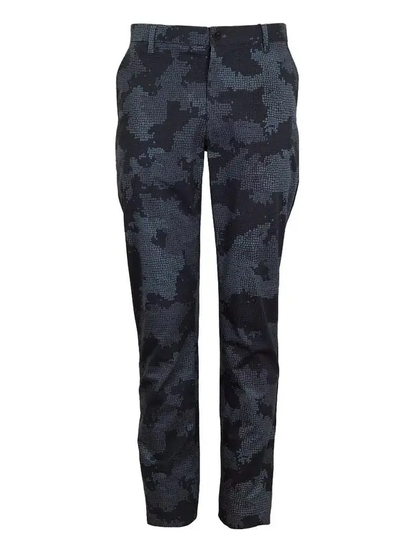 LORDS OF HARLECH Caspian Stretch Cotton Chino Pant - Camo Mosaic Coal