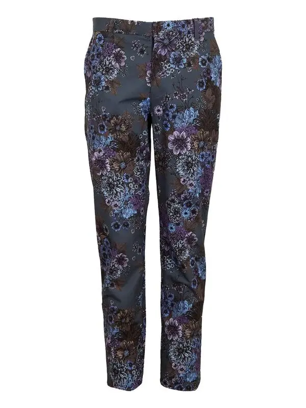 LORDS OF HARLECH Caspian Stretch Cotton Chino Pant - Marco Floral Char