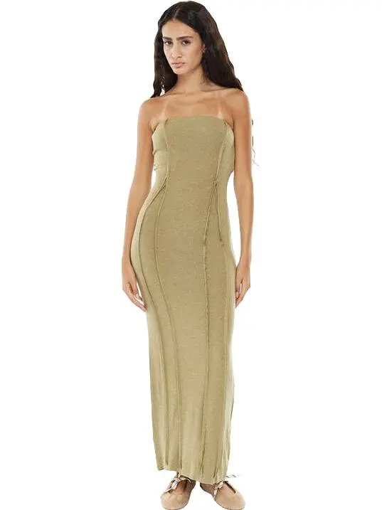 MOTHER OF ALL Strapless Maxi Dress - Green