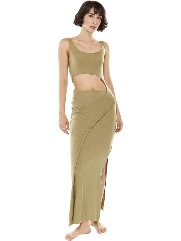 MOTHER OF ALL Maxi Dress With Cut Out - Green