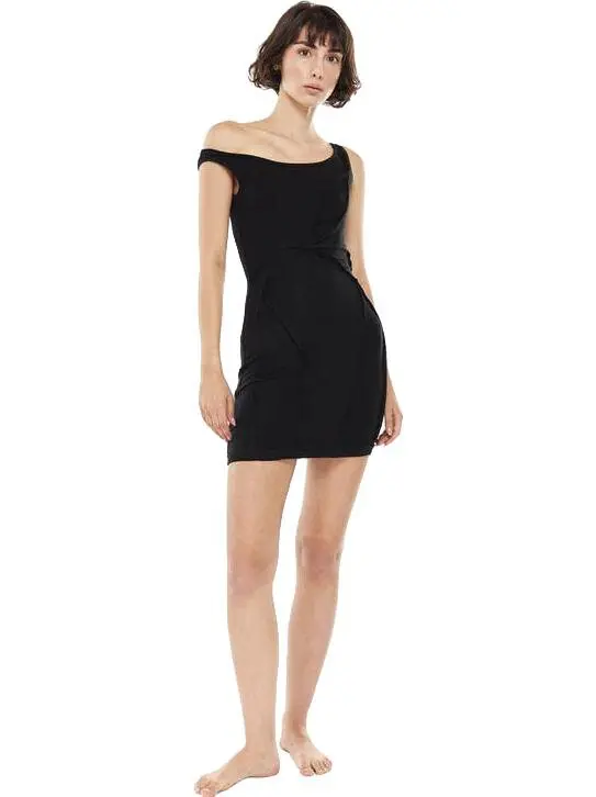 MOTHER OF ALL Off-the-shoulder Mini Dress - Black
