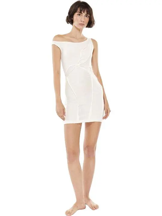 MOTHER OF ALL Off-the-shoulder Mini Dress - White