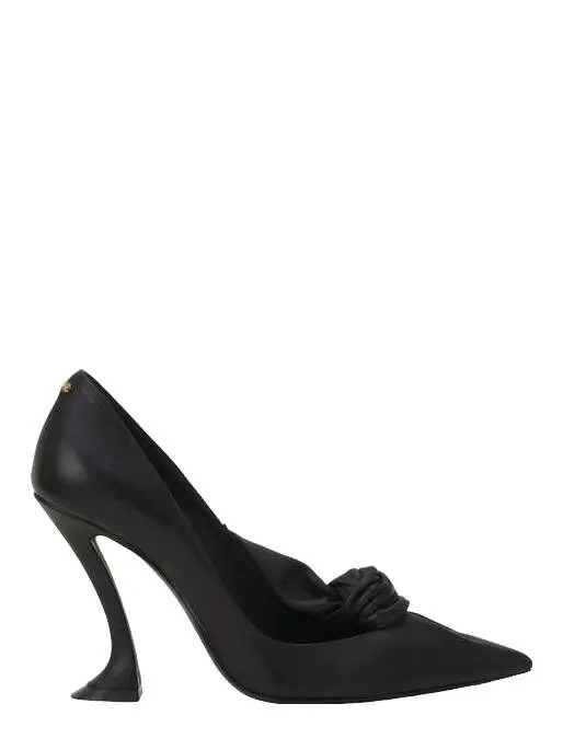 LANVIN Leather Bow Pumps - Black
