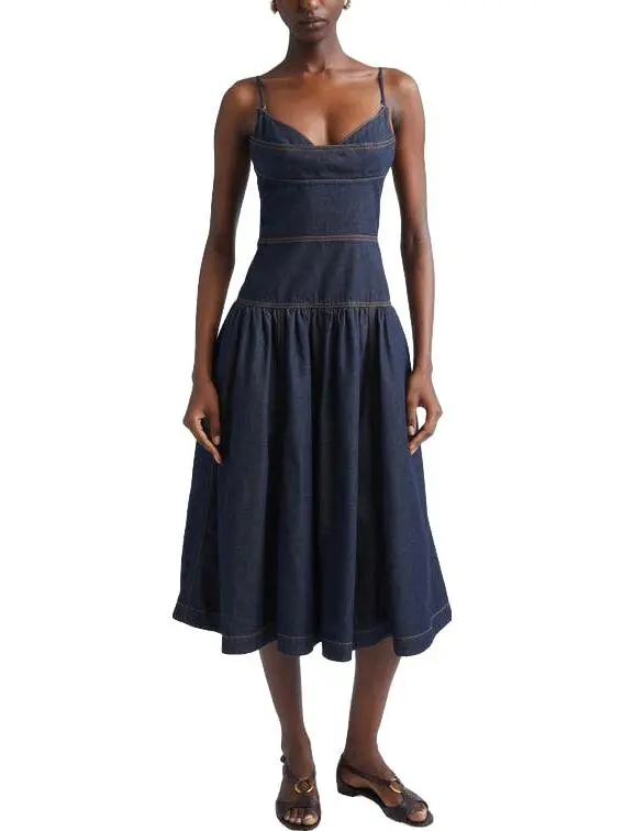 Zimmermann Denim Midi Dress - Night Sky