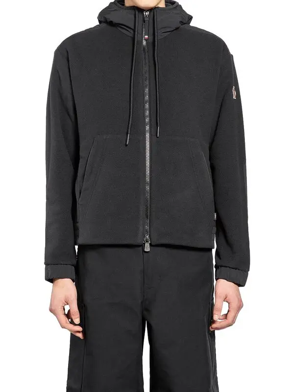 Moncler Zip Up Cardigan - Black