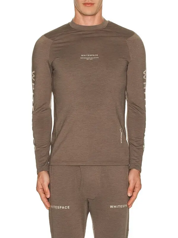WHITESPACE Graphene Crew Neck T-shirt In Grey - Falcon