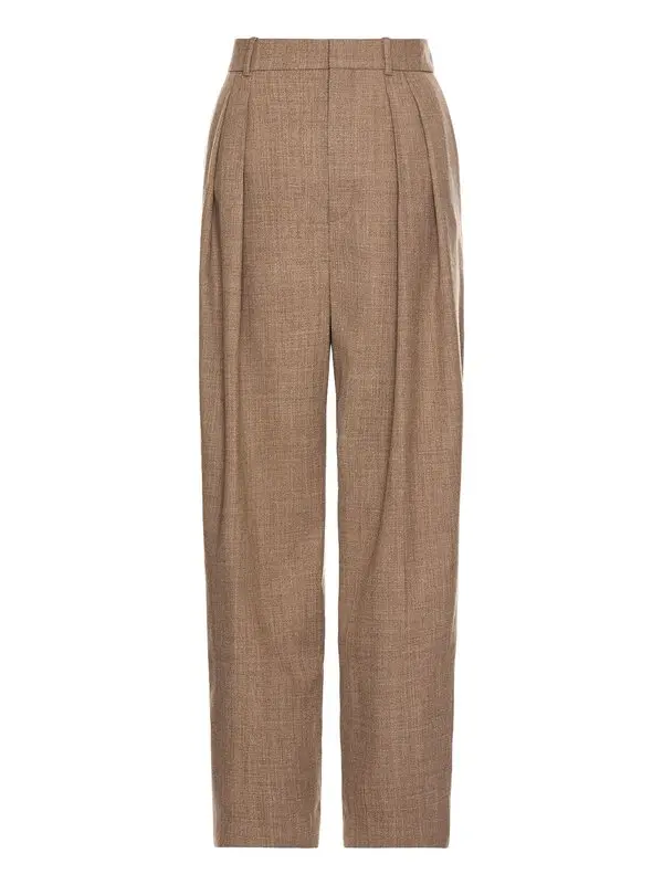 Saint Laurent Tapered Trouser - Beige Chine
