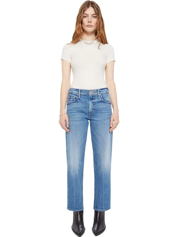 MOTHER The Newbie Ankle Hokey Pokey Jeans - Blue