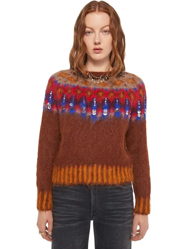 MARIA CHER Brookside Creek Knit Sweater - Red
