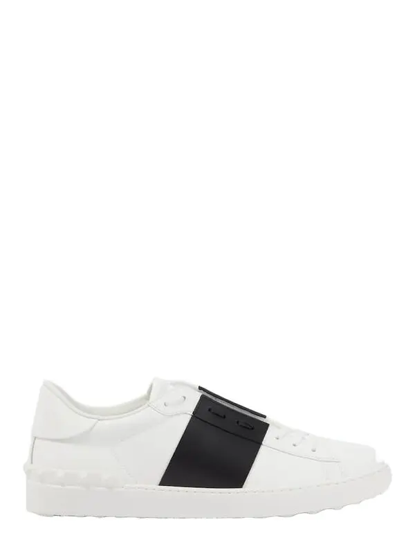 Valentino Garavani Lace-up Leather Sneakers - White
