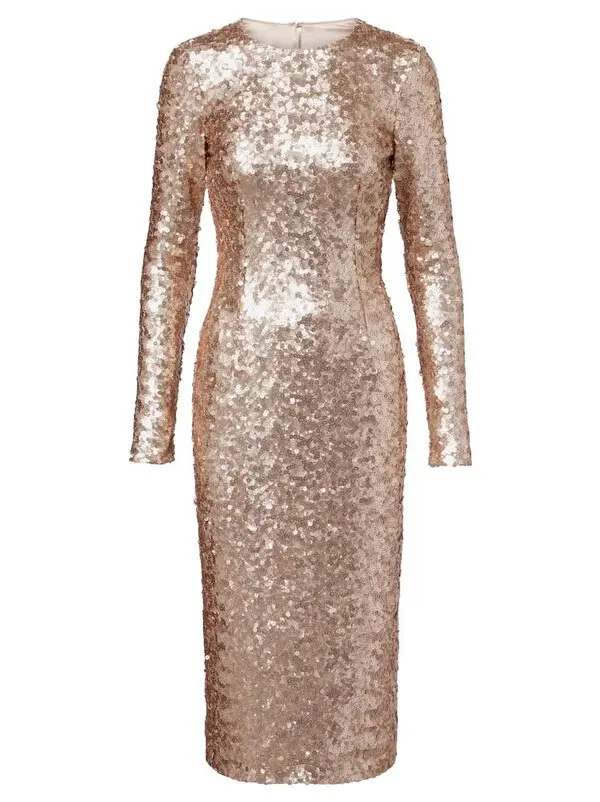 Dolce & Gabbana Sequined Cocktail Dress - Pink