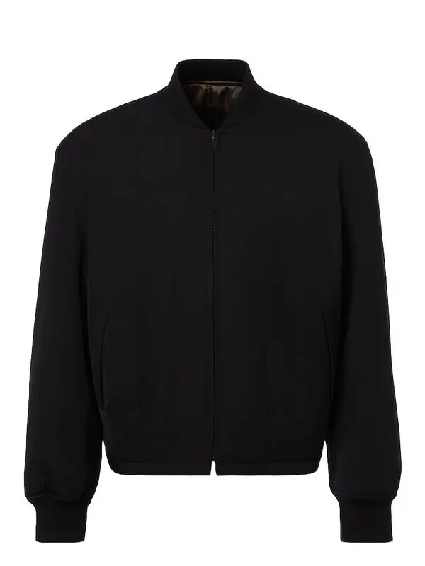 THE ROW Fenn Reversible Wool Bomber Jacket - Black