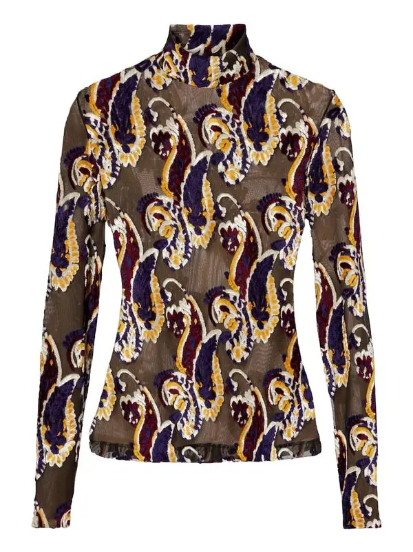 Etro Paisley Semi-sheer Top - Multicoloured