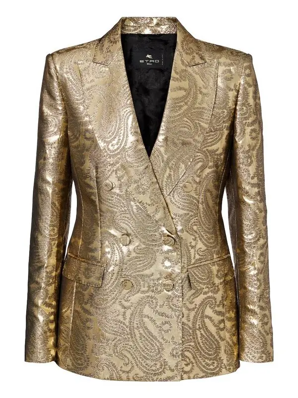 Etro Paisley Brocade Blazer - Gold
