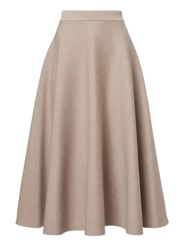 Max Mara Knitted Midi Skirt - Beige