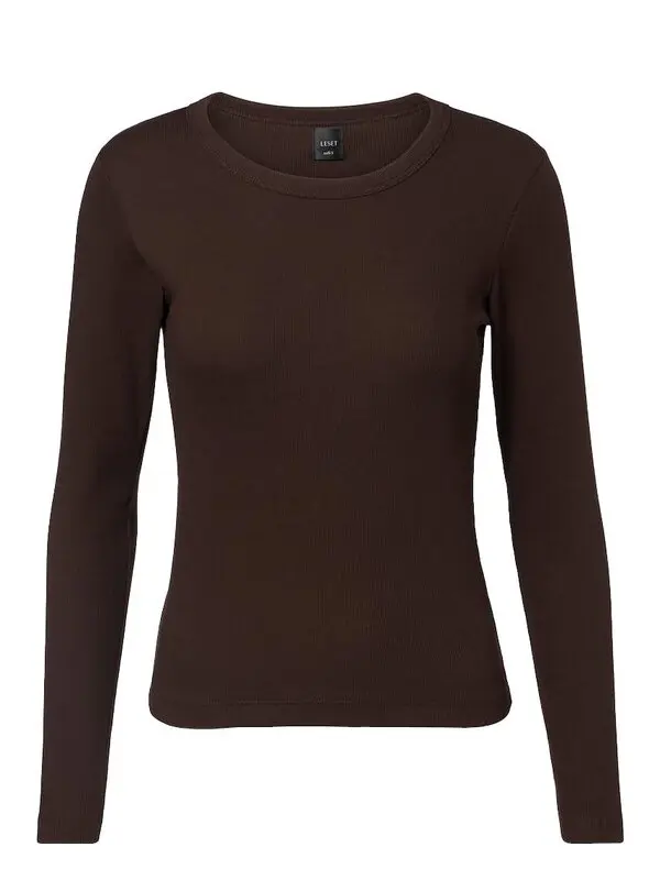 LESET Kelly Cotton-blend T-shirt - Brown