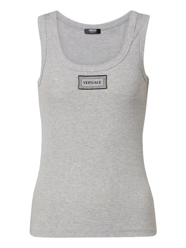 Versace Cotton-blend Top - Grey