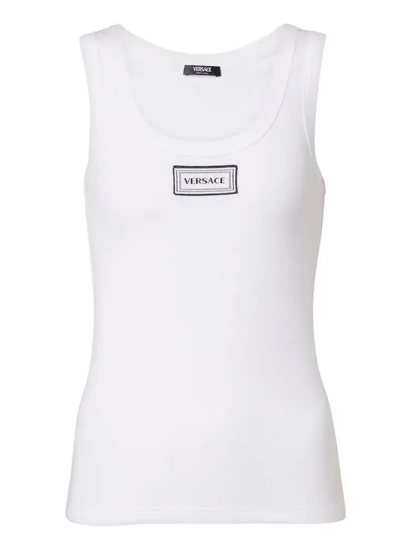 Versace Cotton-blend Top - White