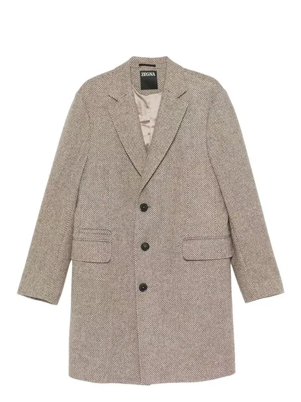 Zegna Single-breasted Coat - Brown